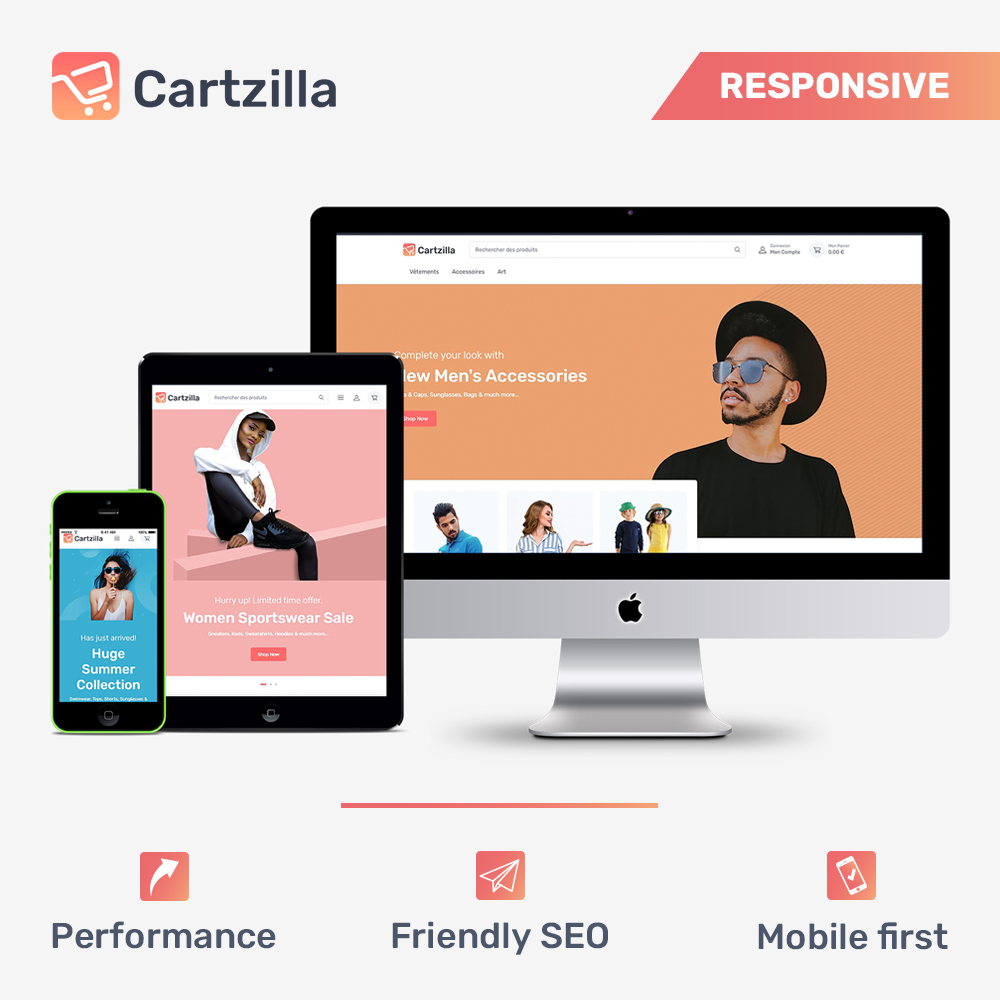Theme Prestashop 8 Cartzilla, optimisé mobile, performance et SEO by ...